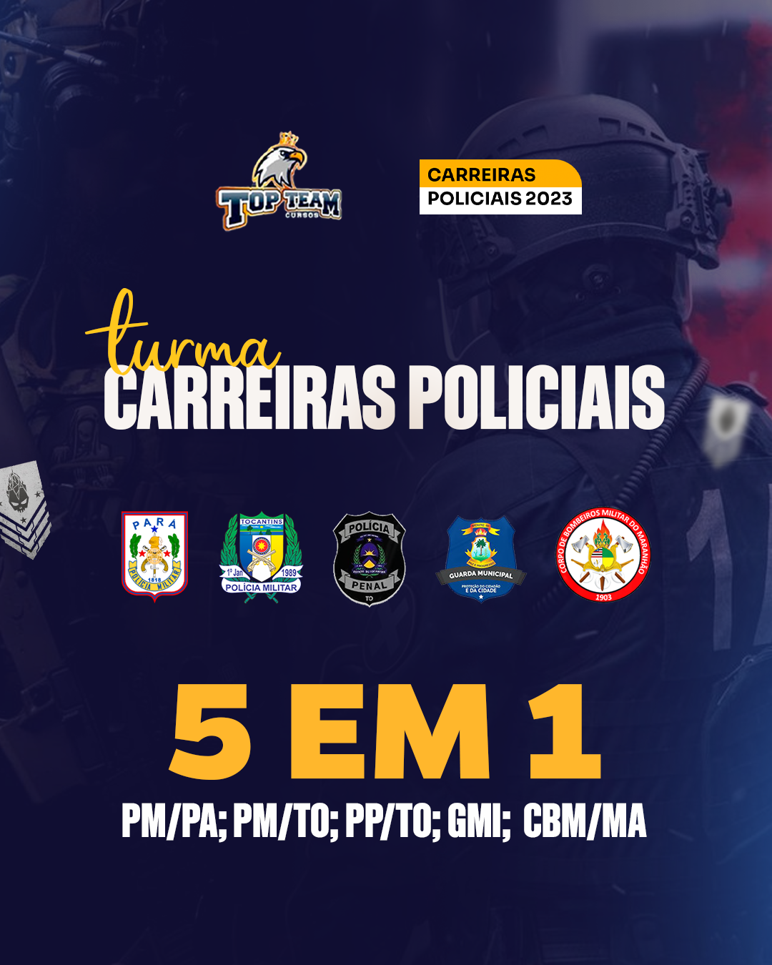 COMBO 5X1 (PM/PA;PM/TO;PP/TO;GMI/CBM/MA) - Curso Top Team